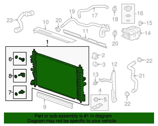 2014-2019 GM Radiator 13393984 GM | GMPartsDirect.com