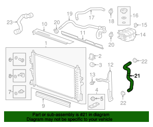 2011-2016 Chevrolet Radiator Inlet Hose 13291779 | NewGMParts.com