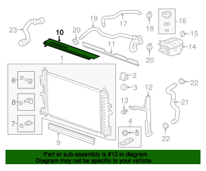 2011-2016 Chevrolet Radiator Air Seal 13267639 | TascaParts.com