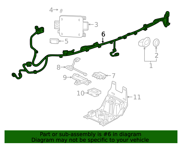 2019-2024 Chevrolet Blazer Parking Aid Sensor Wiring Harness 84978477 ...