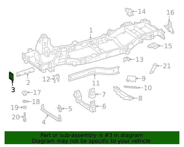 463-310-05-03 - Front Rail End Front Bracket 2019-2021 Mercedes-Benz ...