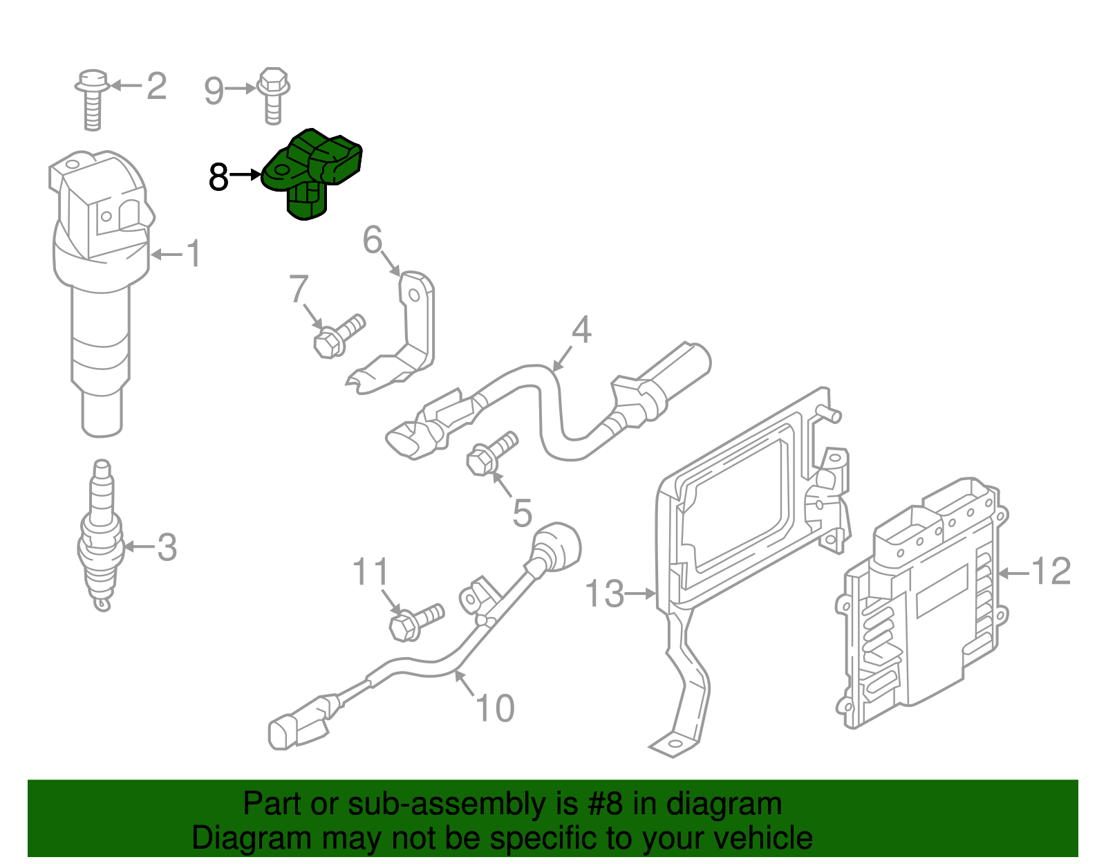 2016-2019 Hyundai Sonata Camshaft Sensor 39350-2E600 | Retail ...