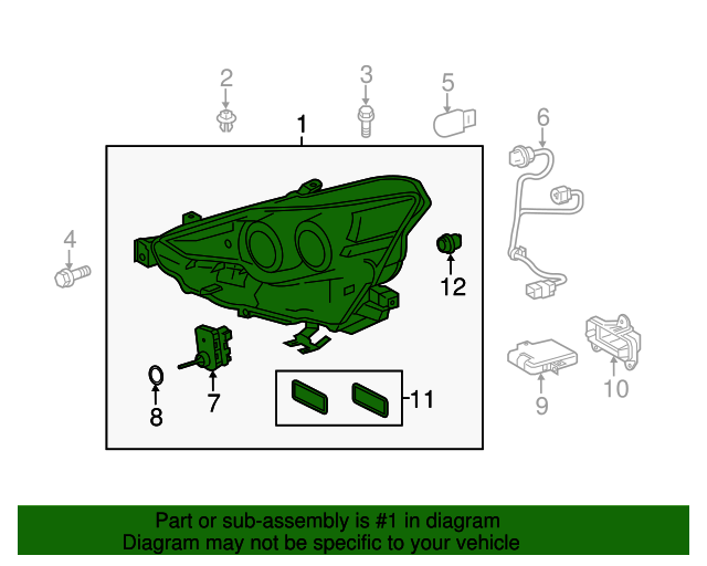 81185-53751 - Headlamp Assembly 2014-2017 Lexus | Longo Lexus Parts