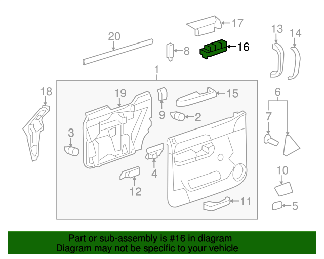 2007-2021 GM Window Switch (MAY REQUIRE DEALER PROGRAMMING AT ...