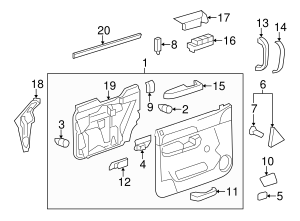 2010-2014 GM Door Trim Panel 22818470 | QuirkParts