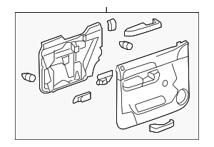 2010-2014 GM Ebony Front Driver Side Door Trim Panel 22818465 ...