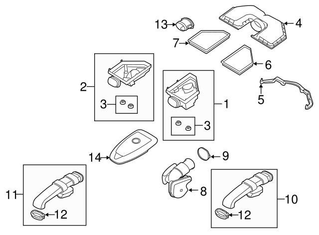 2007-2010 BMW X5 Air filter element, right 13-71-7-548-898 | AutoNation ...