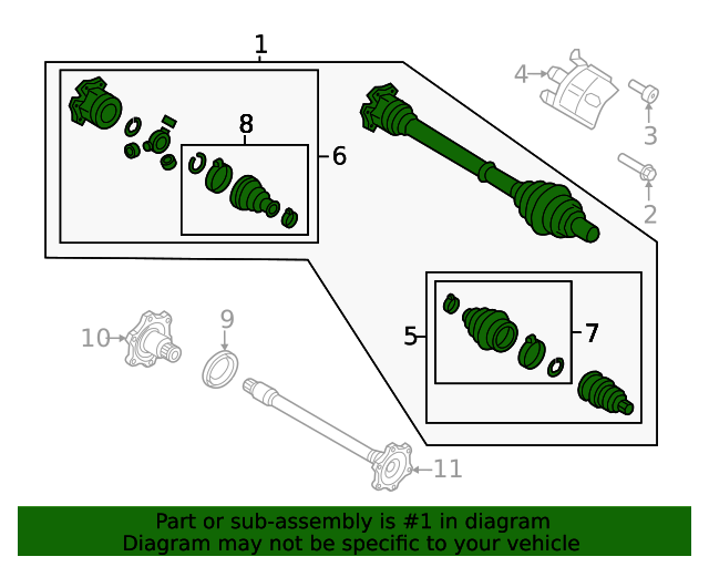 2018-2024 Audi Axle Assembly 80A-407-271-L | Audi USA Parts
