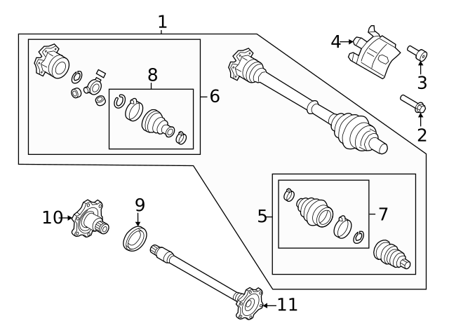 2018-2024 Audi Axle Assembly 80A-407-271-L | Audi USA Parts