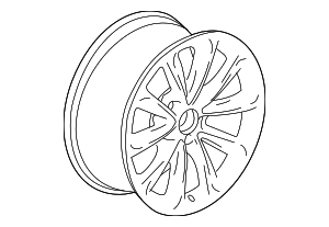 2013-2018 Cadillac XTS Wheel, Alloy 22783689 | TascaParts.com