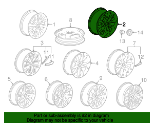 2013-2018 Cadillac XTS 19x8.5-Inch Wheel 22783689 GM | GMPartsDirect.com