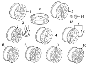 2013-2018 Cadillac XTS 19x8.5-Inch Wheel 22783689 GM | GMPartsDirect.com