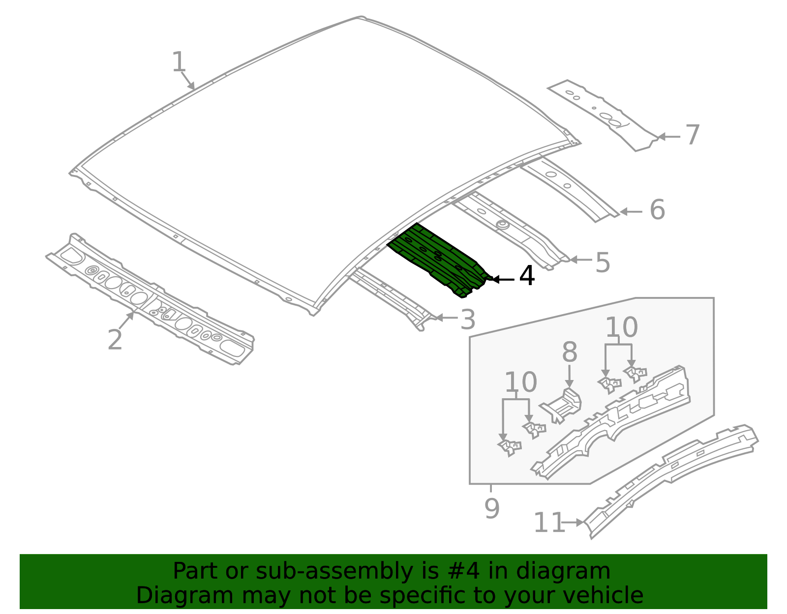 BDMT-70-66X - Roof Bow - 2019 2020 Mazda 3 | Mazda Parts Factor