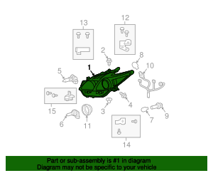 Toyota OEM Headlamp Assembly Right Part# 81130-47520 | OEM Vehicle Parts
