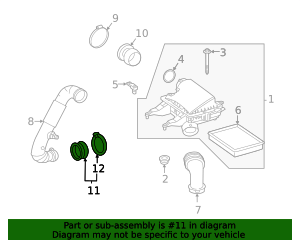 651-094-00-51 - Intake Duct Connector 2012-2022 Mercedes-Benz ...