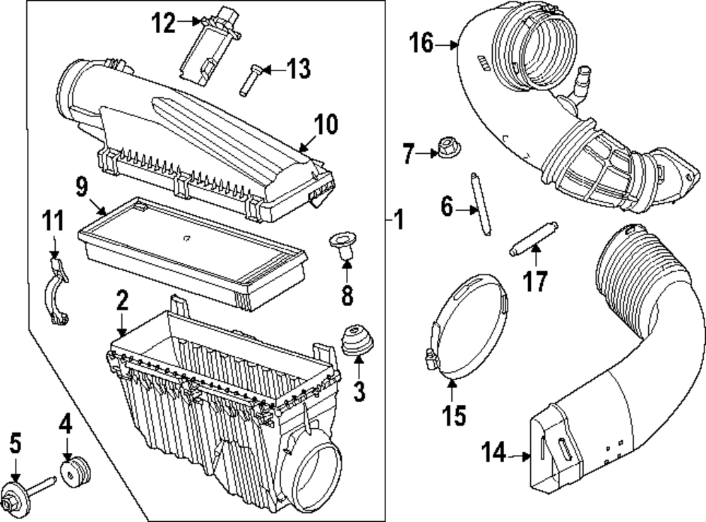 2024 Ford Mustang Inlet Duct PR3Z-9A624-A | OEM Parts Online