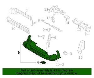 Genuine OEM Ford Part - Radiator Support Air Deflector LK4Z-17626-B ...
