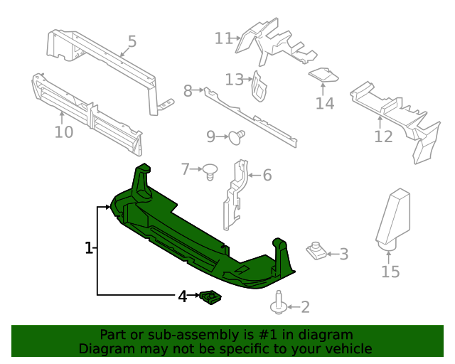2020-2023 Ford Radiator Support Air Deflector LK4Z-17626-B | OEM Parts ...