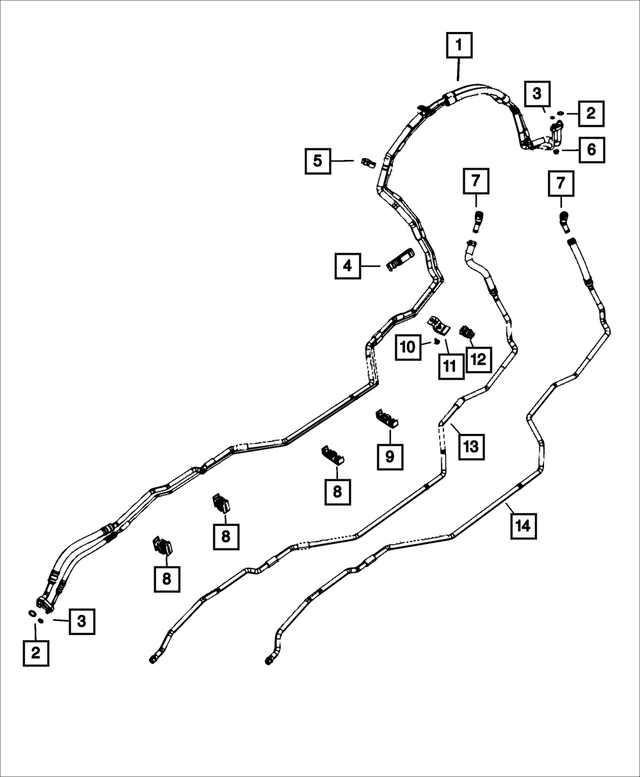 2017-2025 Chrysler A/C & Heater Under-Body Line 68542122AC | TascaParts.com
