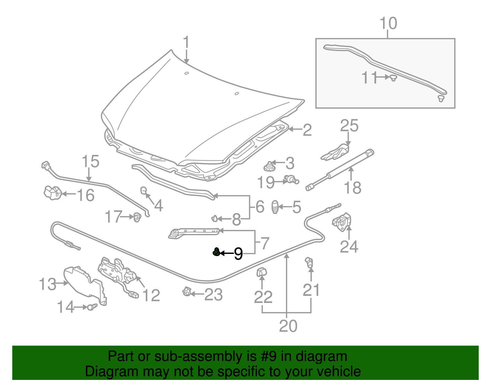 91520-SM4-C01 - Front Seal Clip 1992-2011 Honda | Honda Parts Online