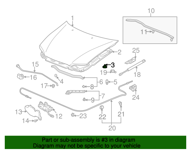 1999-2009 Honda Insulator Clip 91501-S1K-003 | Cheaper Honda Parts