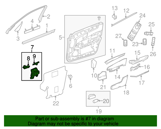 212-760-01-61-9051 - Handle, Inside 2010-2011 Mercedes-Benz | Mercedes ...