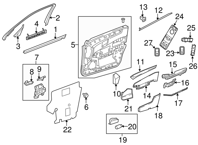 212-720-03-70-9G50 - Door Trim Panel 2010-2013 Mercedes-Benz | Mercedes ...