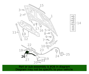 83A-823-529 - Hood Latch 2019-2024 Audi Q3 | AutoNation Parts