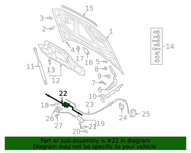 83A-823-531 - Release Cable 2019-2023 Audi Q3 | Audi OEM Parts