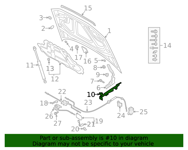2019-2024 Audi Q3 Hinge Cover 83A-821-169-B | TascaParts.com