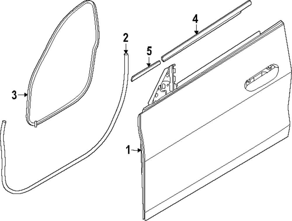 Genuine BMW 51-33-5-A5C-0C1 | Front Molding | FREE Shipping on Most ...