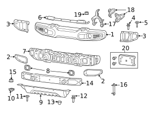2018-2021 Jeep Bumper Cover 6BU41RXFAC | TascaParts.com