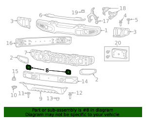 2018-2021 Jeep Lamp Bracket - Passenger Side (RH) 68293712AA ...