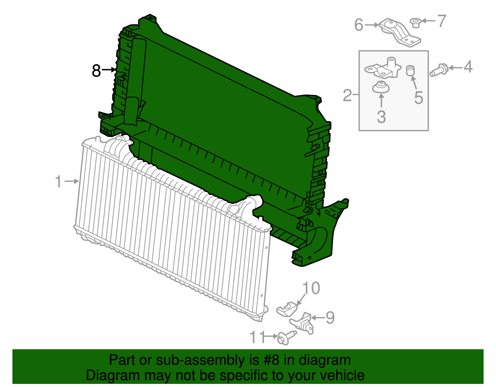 T2H25602 - High-Quality Radiator Support Panel for 2017 Jaguar XE ...