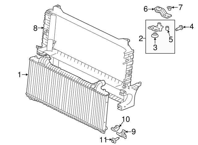 2017 Jaguar XE Radiator T2H3339 | JaguarParts.com