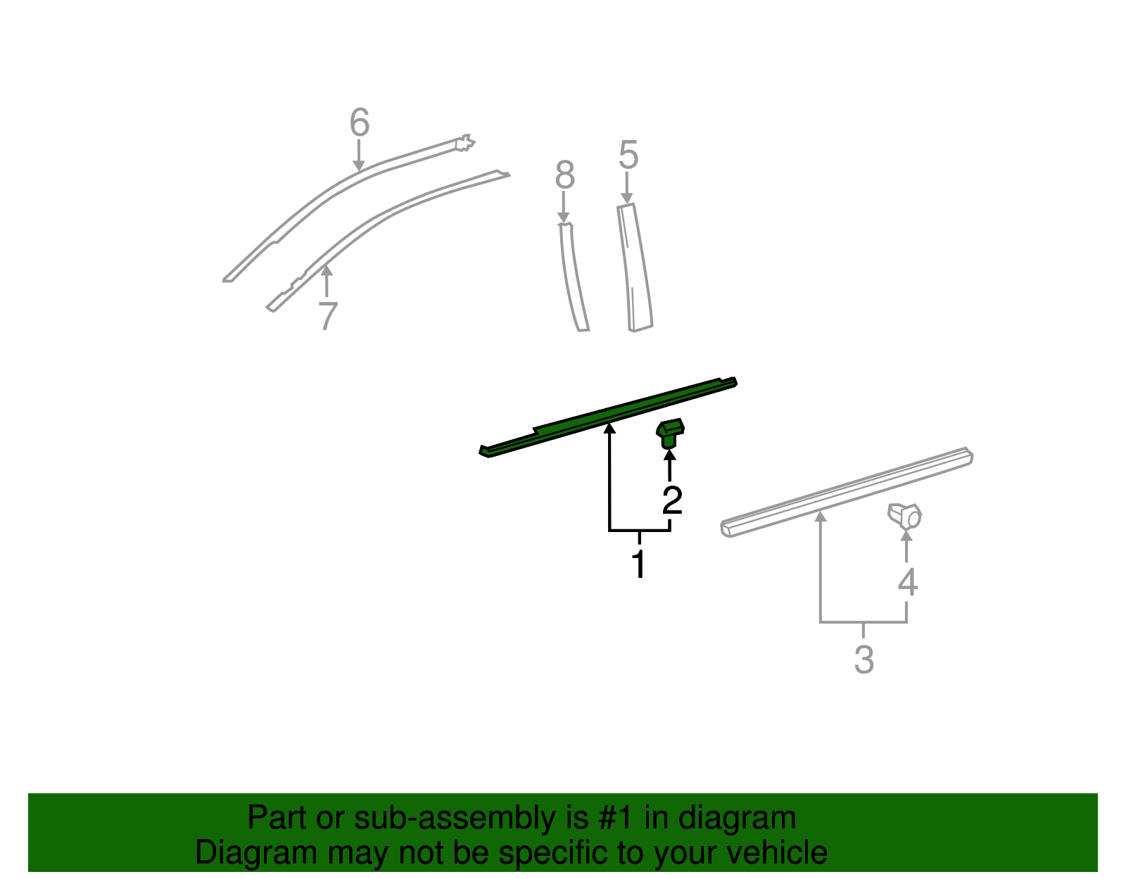 2005-2012 Toyota Avalon Belt Molding 75720-AC020 | OEM Parts Online