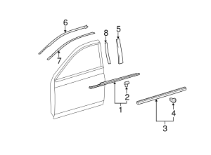 2005-2012 Toyota Avalon Lower Molding Clip 75867-AC020 | Toyota Parts ...