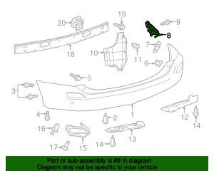 2013-2015 Toyota RAV4 Side Support 52156-0R030 | Toyota Parts Center