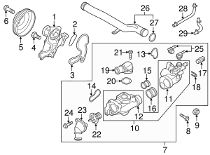 25620-3CAA0 - Thermostat Housing 2011-2018 Kia | Kia.Parts Store