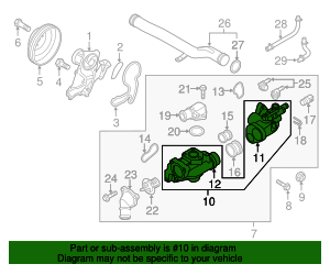 25620-3CAA0 - Thermostat Housing 2011-2018 Kia | Genuine Kia Parts