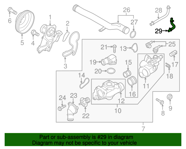 97312-C5300 - HVAC Heater Hose 2016-2018 Kia Sorento | Kia.Parts Store