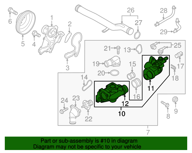 2011-2018 Kia Thermostat Housing 25620 3CAA0 Kia Parts Store Kia ...