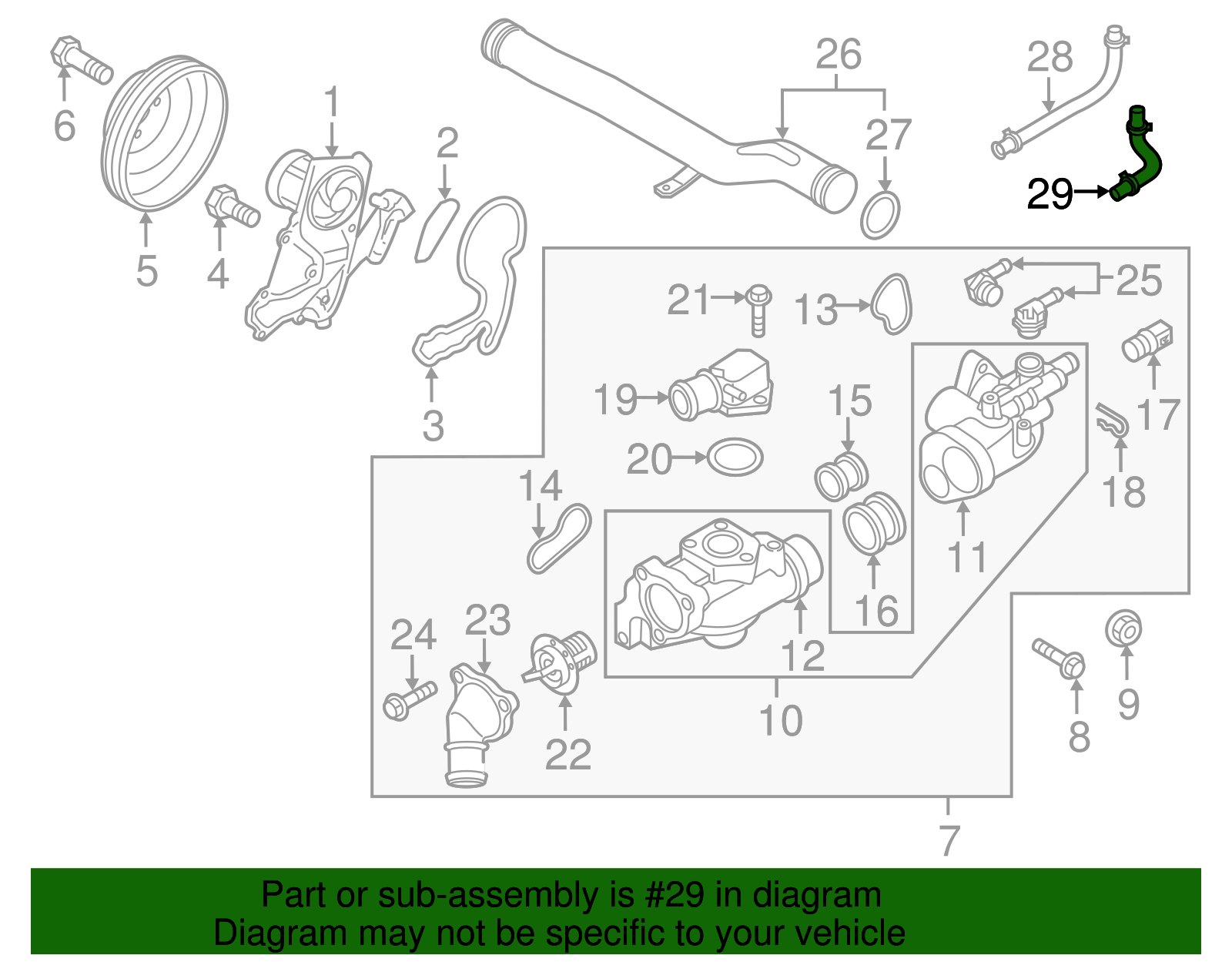 97311-C5300 - HVAC Heater Hose 2016-2020 Kia Sorento | Kia.Parts Store