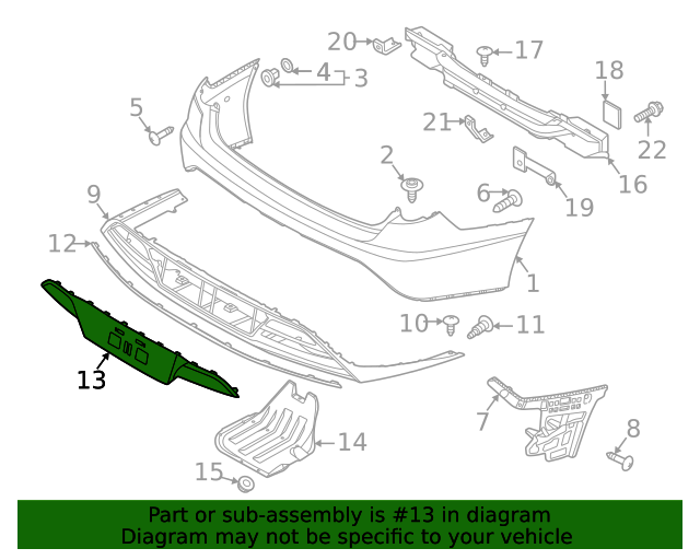 86696-L1420 - Bumper Trim 2021-2023 Hyundai Sonata | AutoNationParts.com