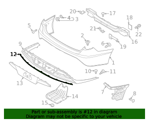 2020-2022 Hyundai Sonata Bumper Trim 86618-L0000 | AutoNationParts.com