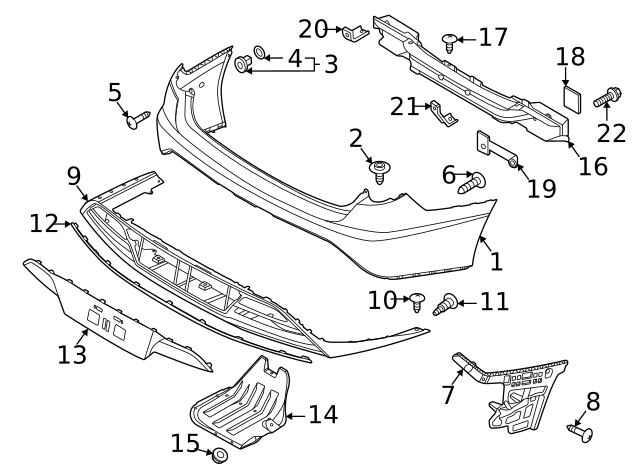 86696-L0400 - Bumper Trim 2020-2022 Hyundai Sonata | AutoNationParts.com