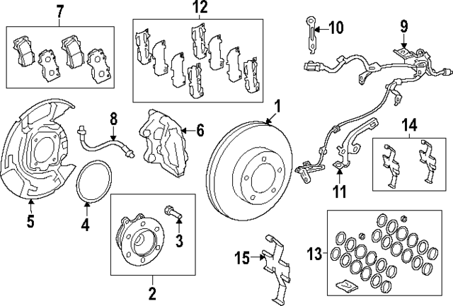 2022-2024 Toyota Brake Pads Retainer Kit 04947-02190 | Toyota Parts Center