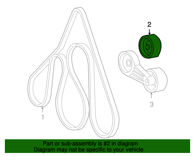 3C2Z-8678-AA 2003-2010 Ford Idler Pulley | Fairway Ford Parts