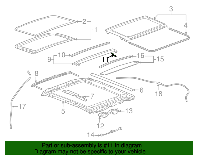 2008-2019 Cadillac Drip Channel Spring 25852812 | QuirkParts
