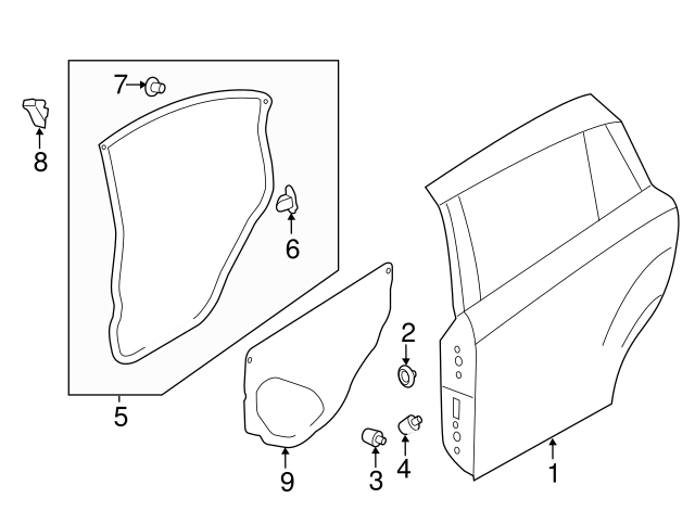 2008-2020 Subaru Door Weather-Strip Clip 909130210 | TascaParts.com